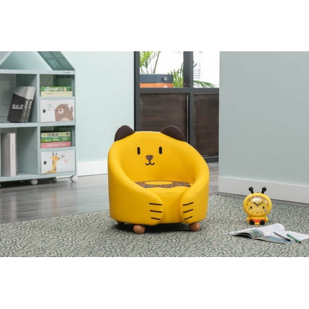 Kids Accent Chair,Cat Shape Sofa Chair with Padded Seat Cushion and ...