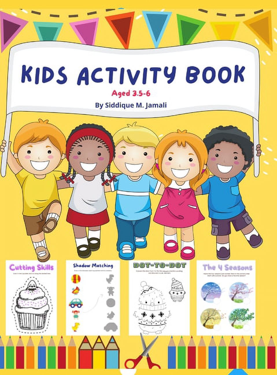 Kids Activity Book Aged 3.5-6: Pre homeschool brain and IQ boosting ...