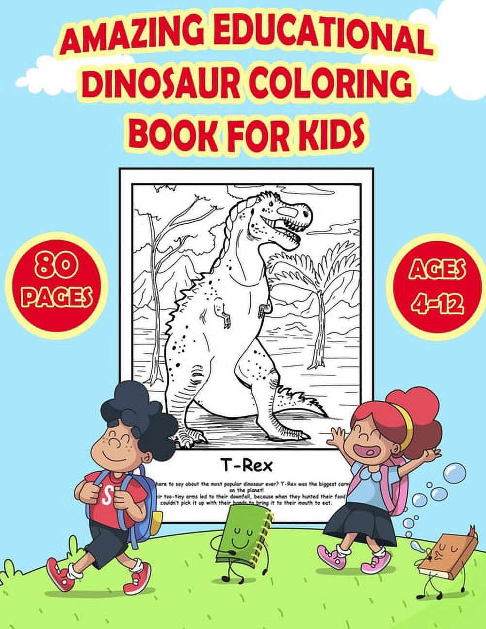 Kids Activity Books: Amazing Educational Dinosaur Coloring Book for ...
