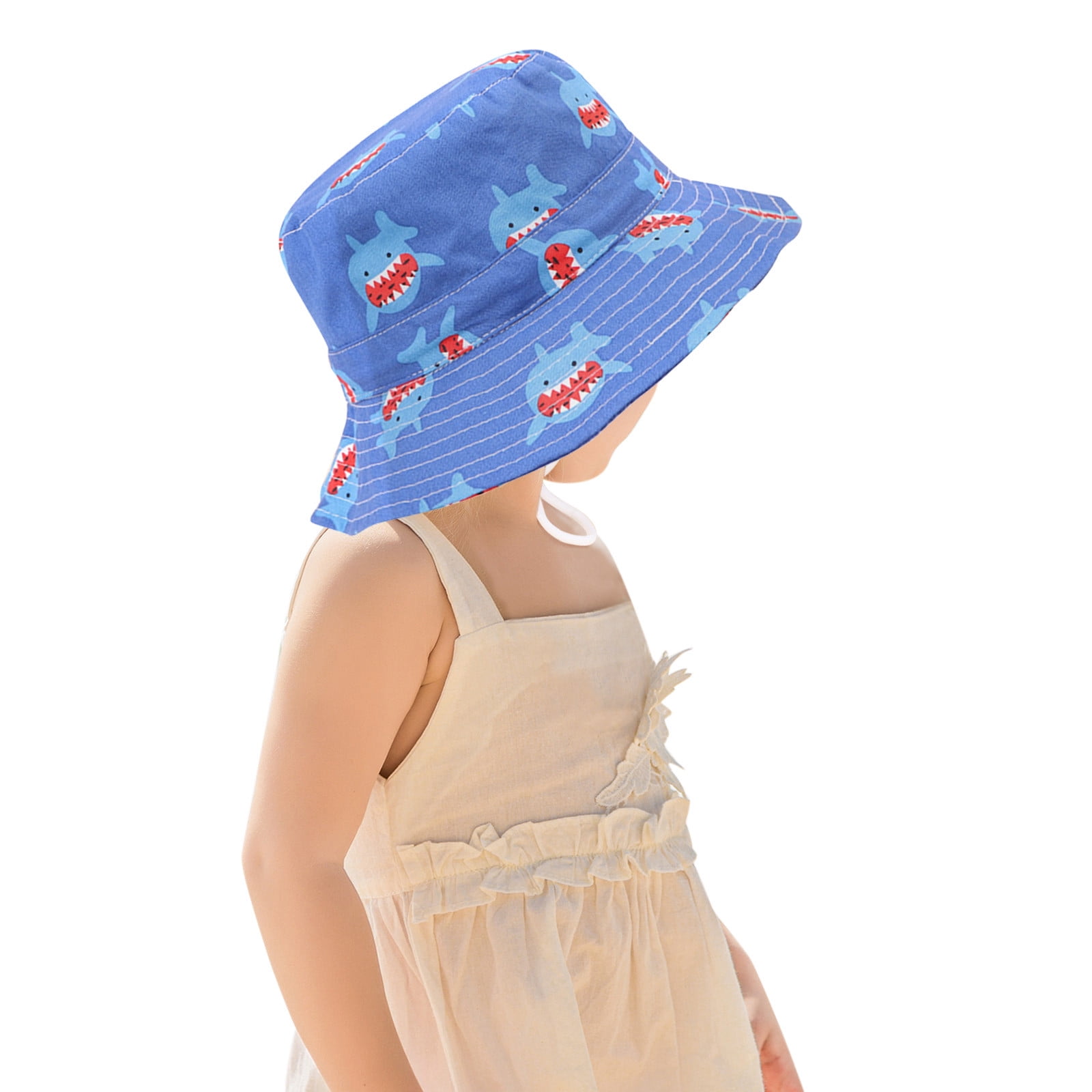 Kids Adjustable Chin Strap Sun Protection Hats Summer Spring Sun Hat ...