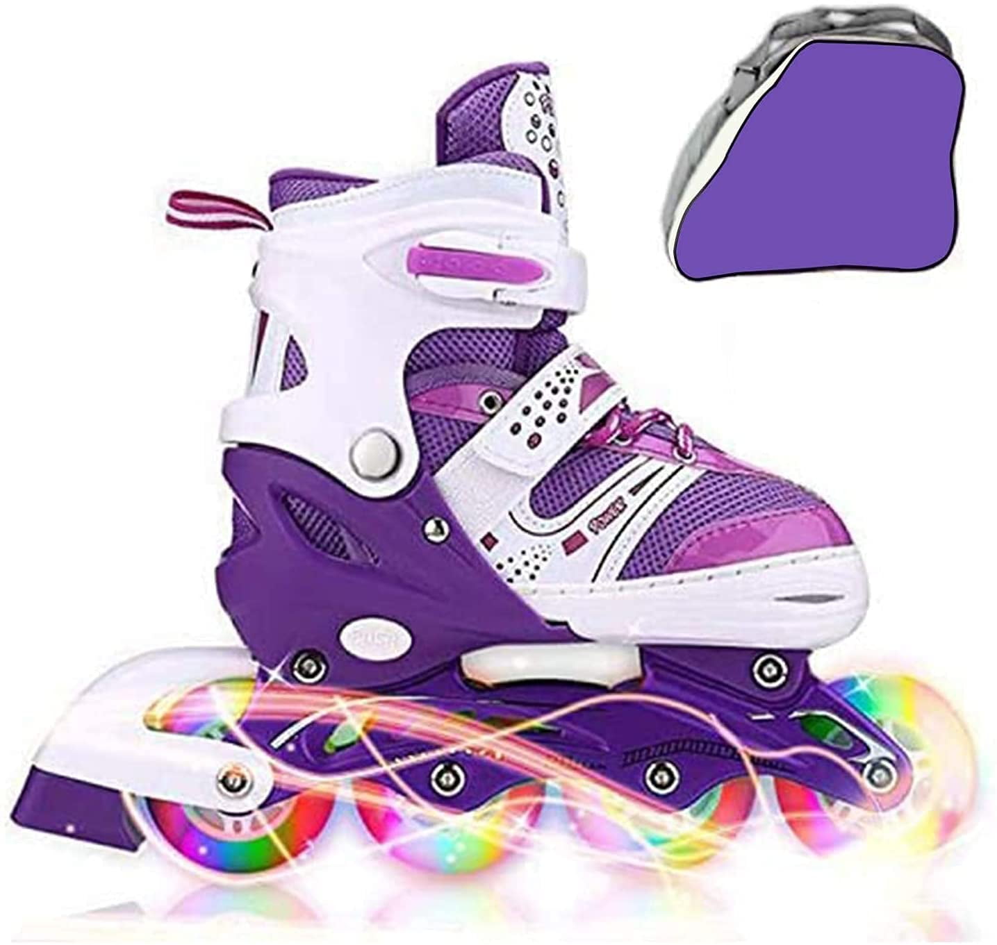 Kids Adjustable Flashing Inline Skates for Boys, Girls and Adults with ...