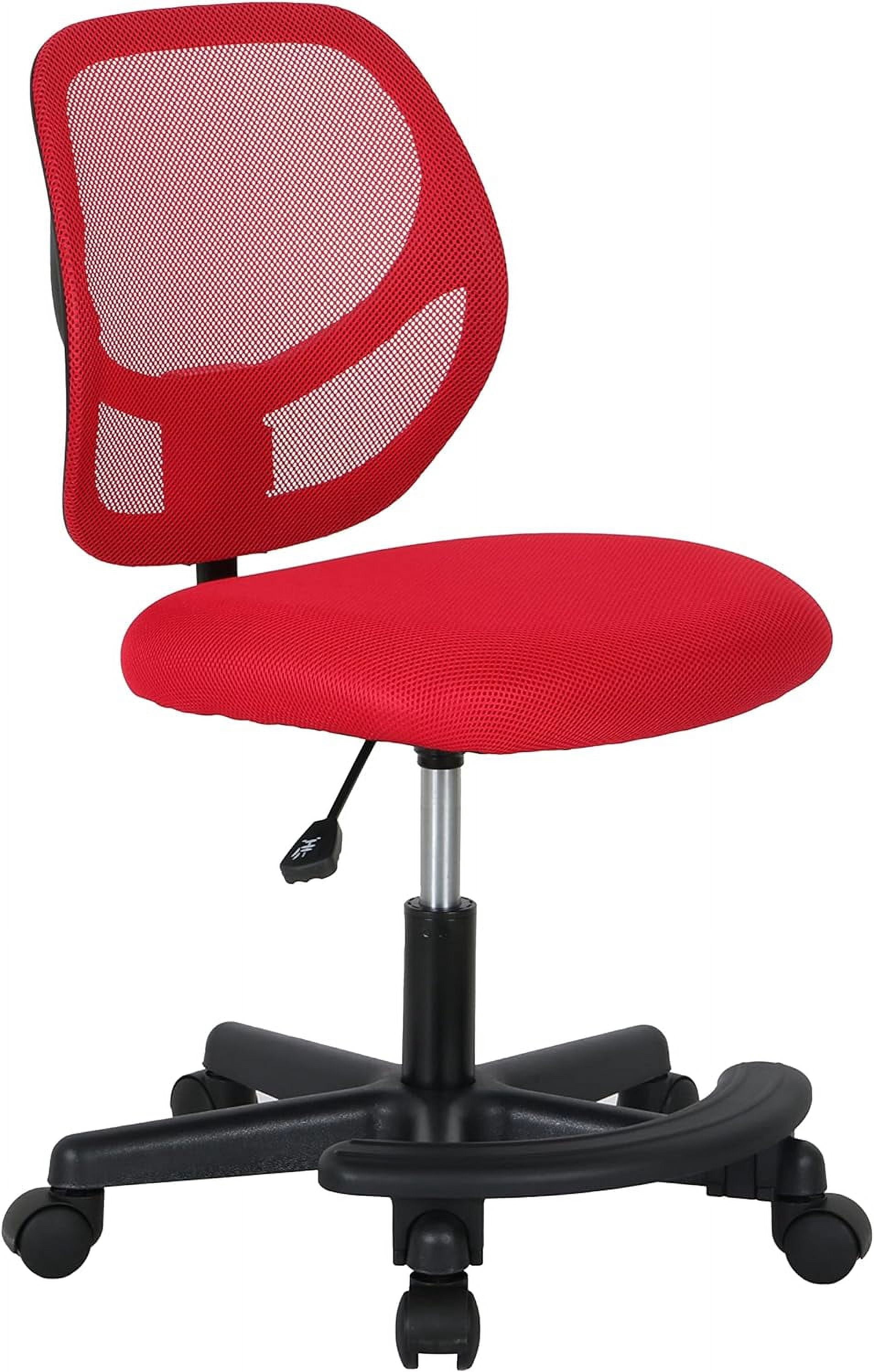 Kids Adjustable Mesh Low-Back Swivel Study Desk Chair with Footrest ...