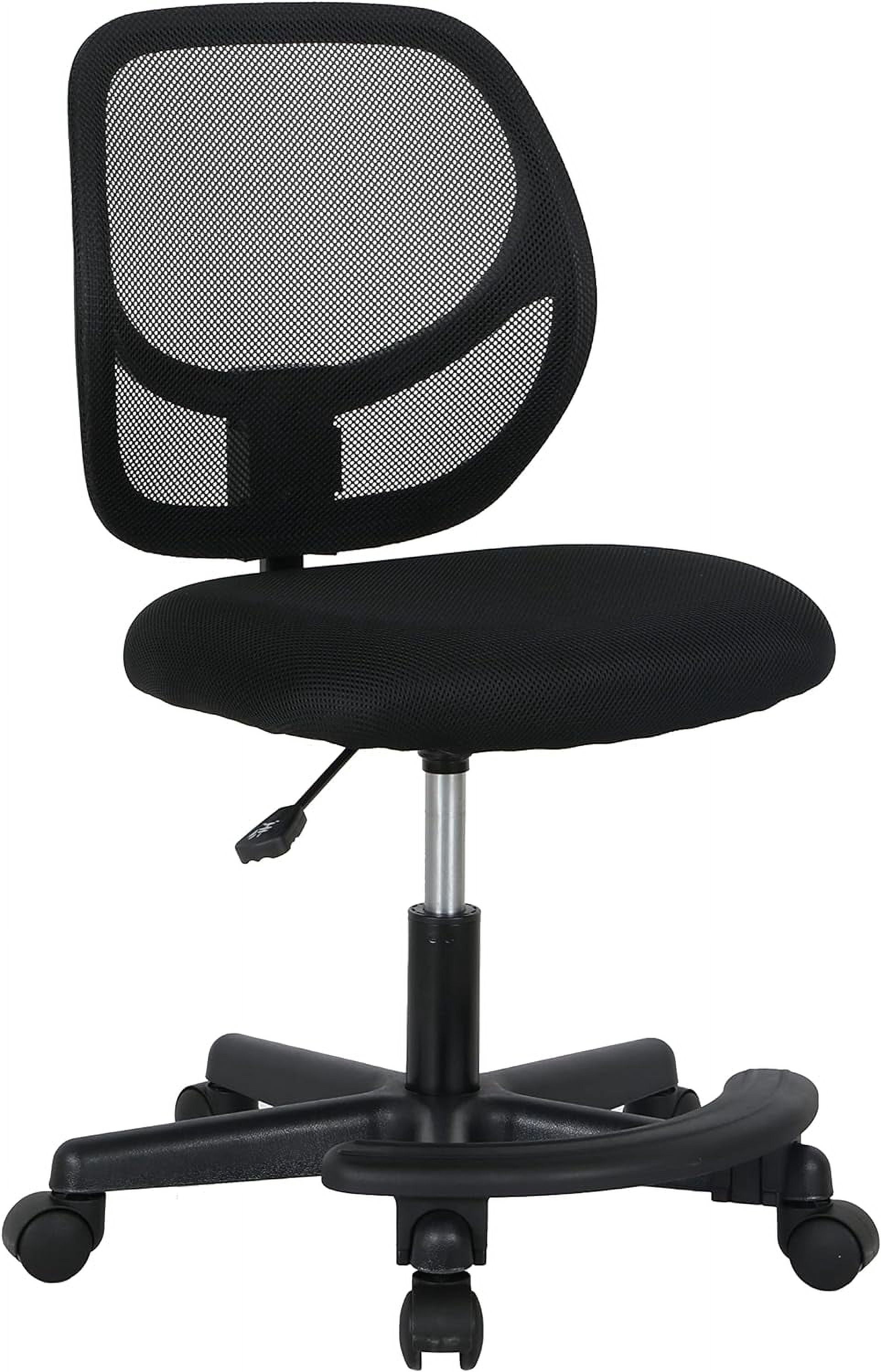 Kids Adjustable Mesh Low-Back Swivel Study Desk Chair with Footrest ...