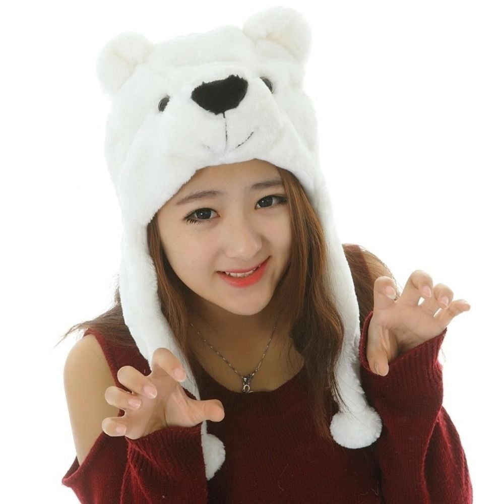 Kids Adult Gifts Winter Trapper Hat Cartoon Neck Warmer Animal Animal ...