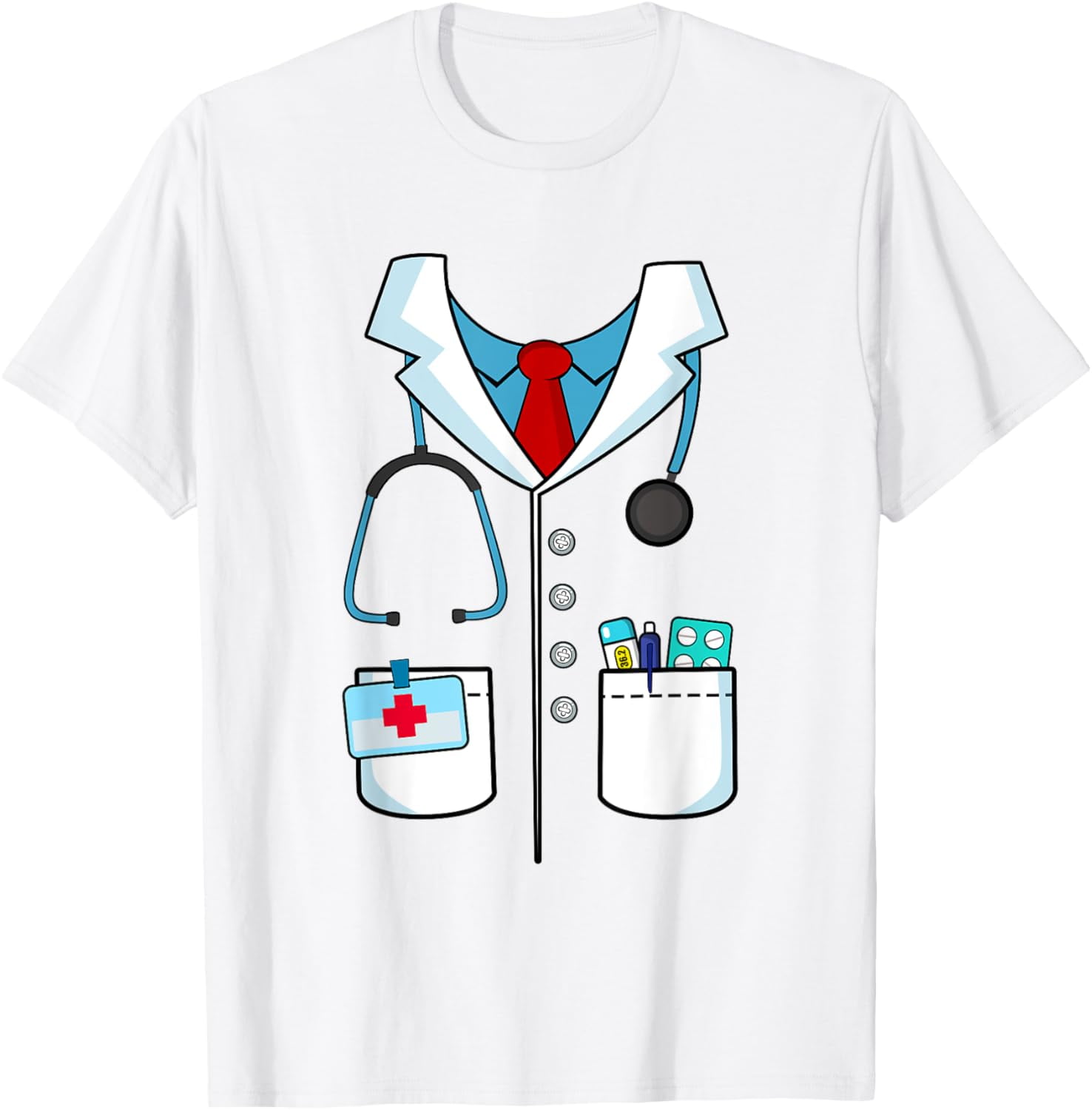 Kids Adult Halloween Doctor Costume Hospital Doc T-Shirt - Walmart.com