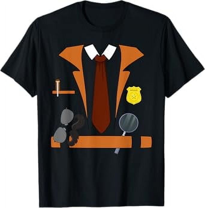 Kids Adult Halloween Spy Detective Costume Investigator DIY T-Shirt ...