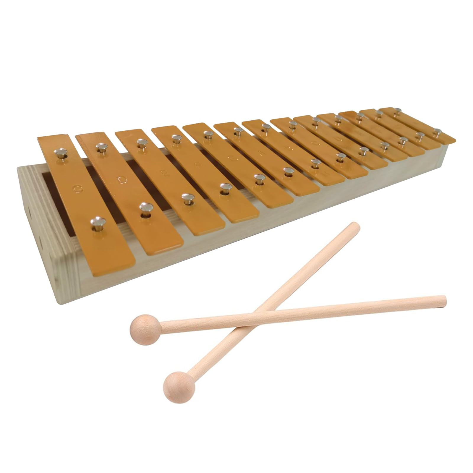 Kids Adults Glockenspiel Xylophone, 13 Metal Key Handheld Percussion ...