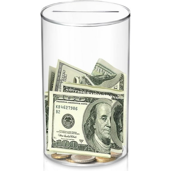 Kids Adults Piggy Bank, Small Clear Piggy Bank for Kids Adults Must ...