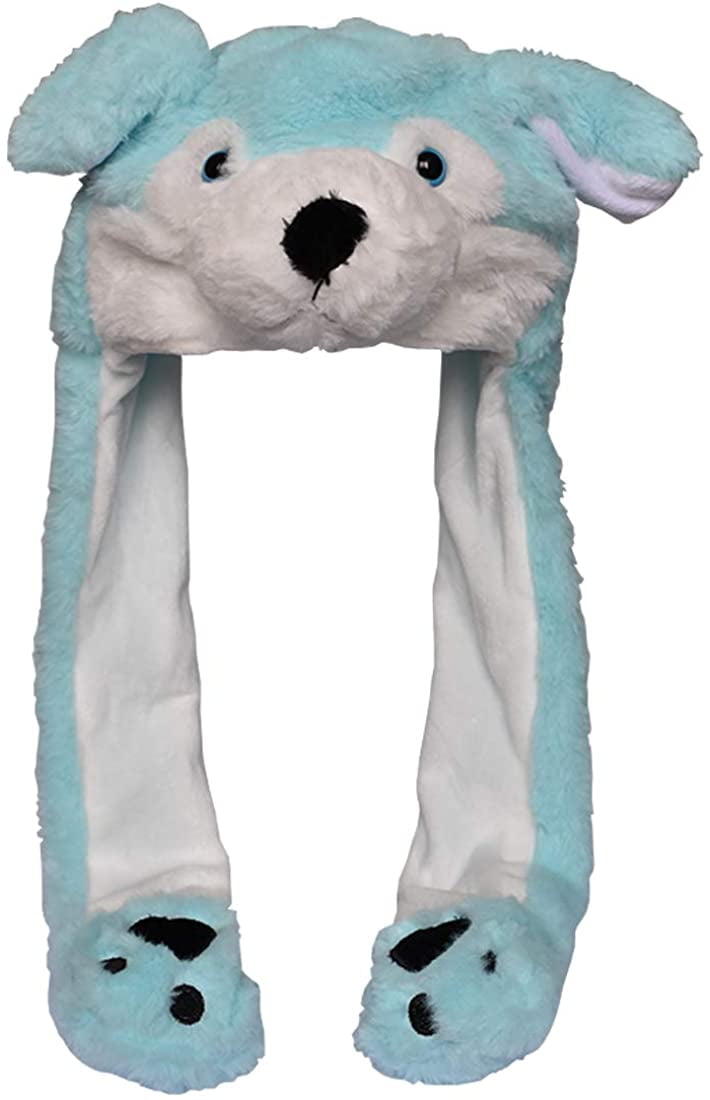 Kids Adults Plush Hat Ear Moving Ear Flap Hat With Paw - Walmart.com