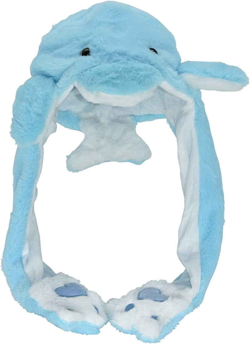Kids Adults Plush Hat Ear Moving Ear Flap Hat With Paw - Walmart.com