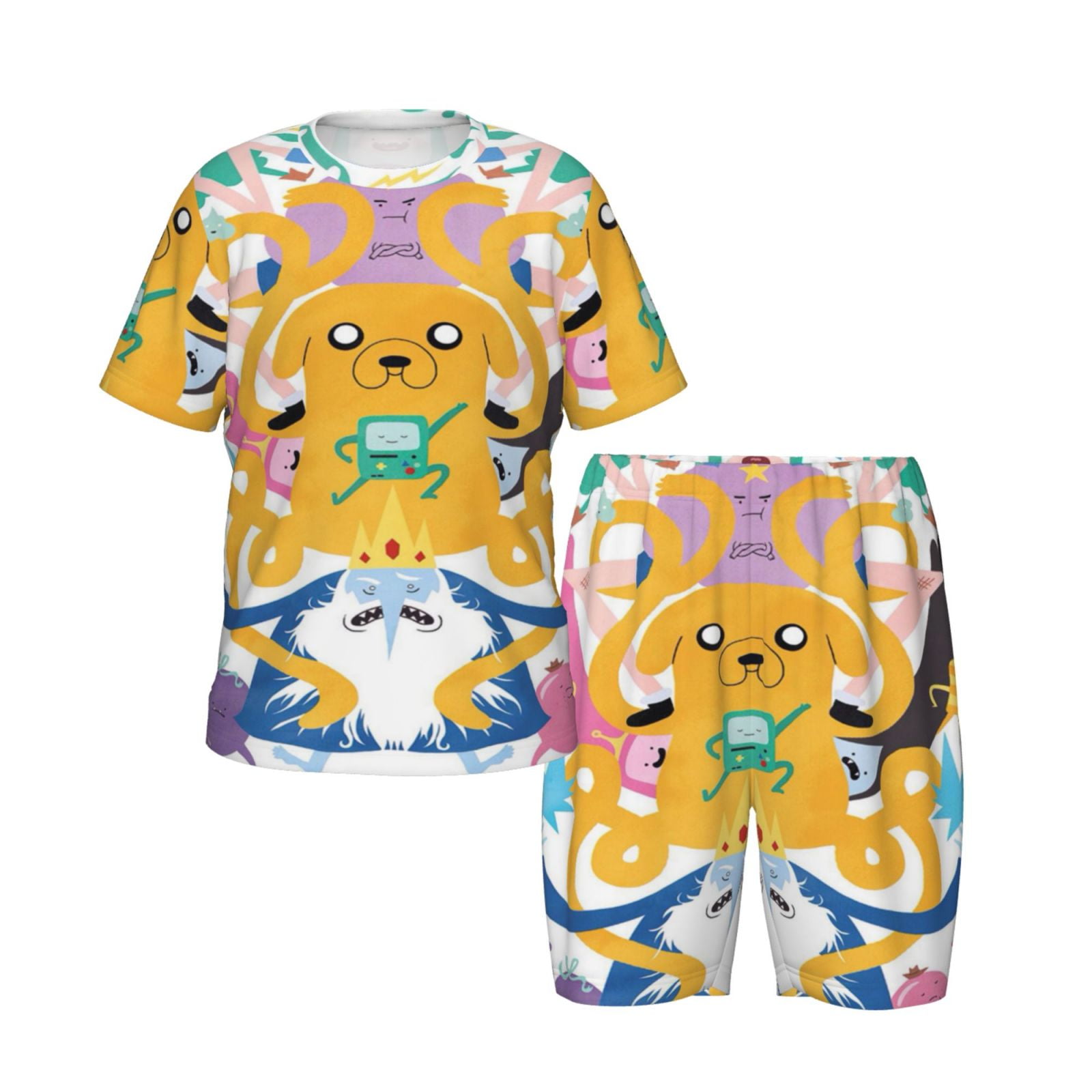 Kids Adventure Time Shirt And Short Set Cartoon Printed Pajamas Set ...