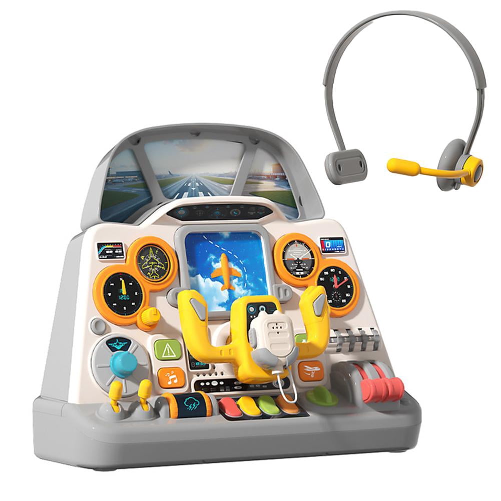 Kids Airplane Cockpit Toy with Lights and Sounds Interactive Pretend ...