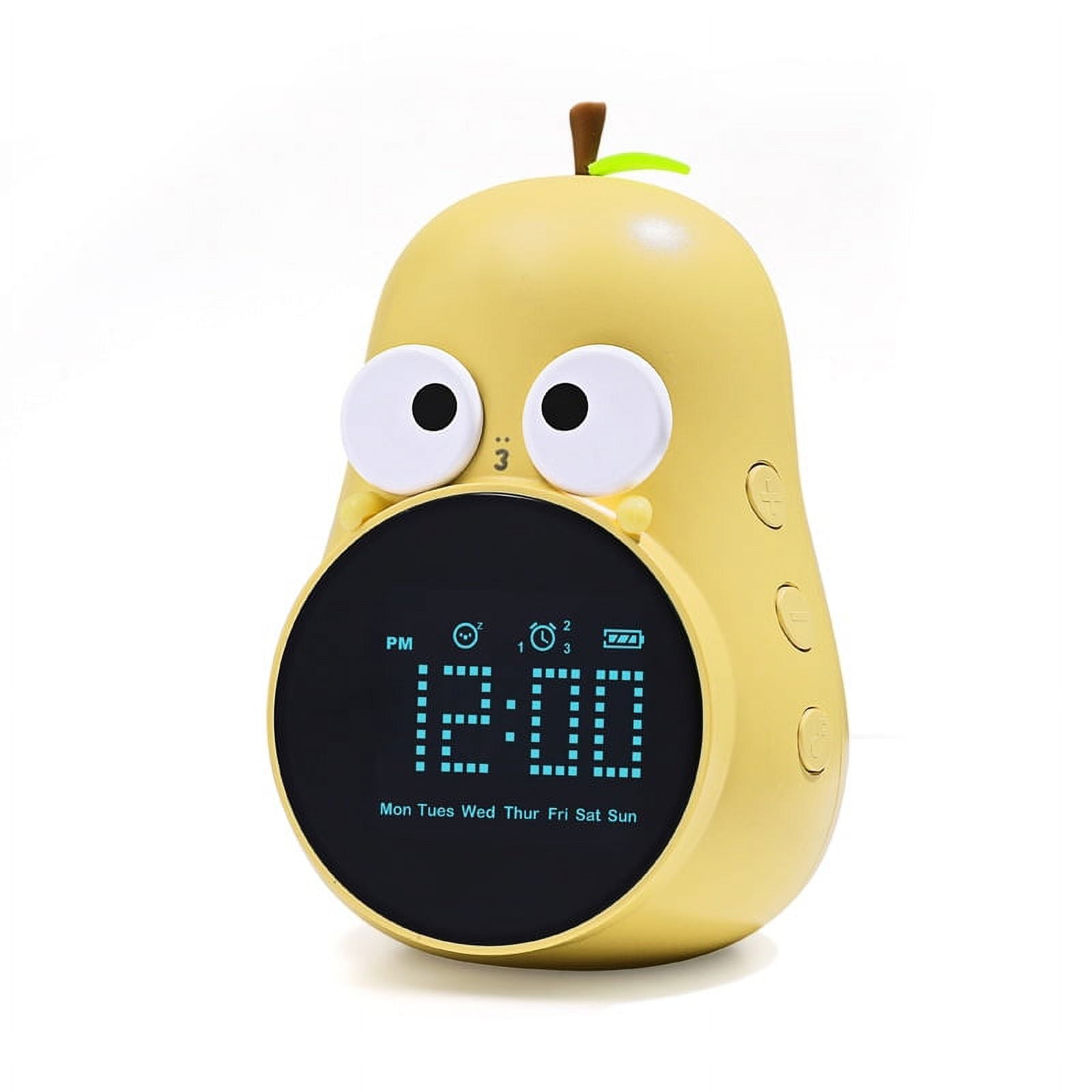 Kids Alarm Clock, Cute Pear Wake Up Kids Sleep Training Alarm Clock ...