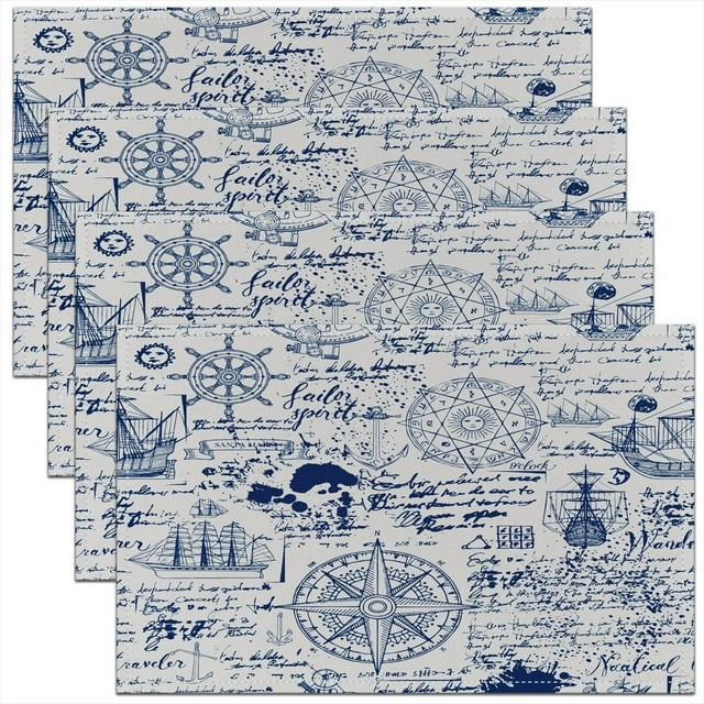 Kids Anchor Decor Kids Placemat Nautical Themed Table Place Mats ...