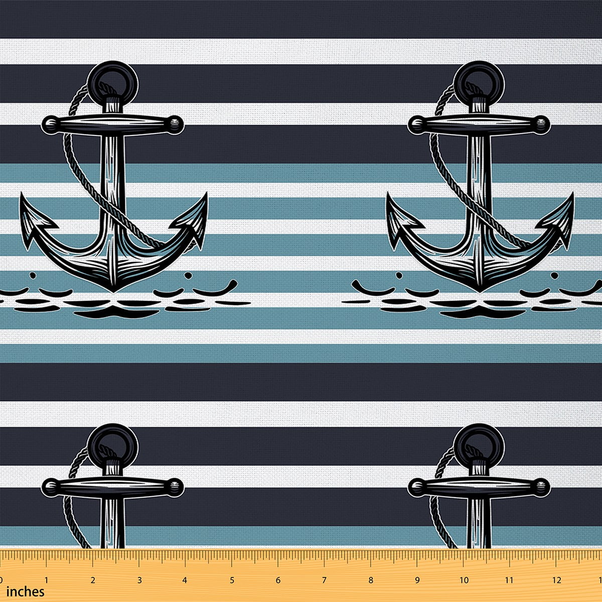 Anchor Upholstery Fabric Nautical Anchor Decorative Fabric,Ocean Theme ...