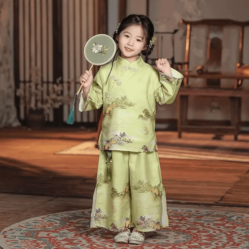 Kids Ancient Chinese Tang Suit Hanfu Vinatge Traditional Dance Perform ...