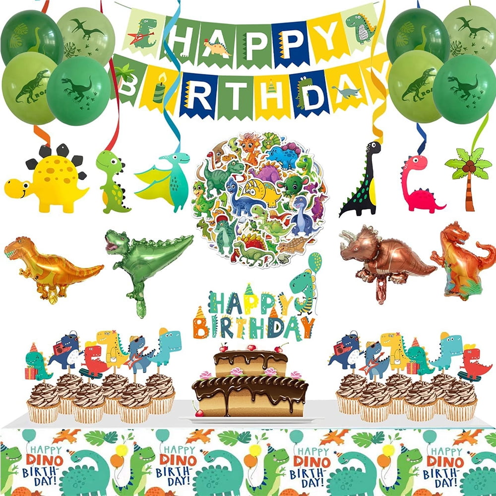 Kids Animal Cartoon Dinosaurs Birthday Theme Party Surpise Cake ...