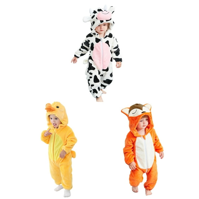 Kids Animal Costume, Animal Onesie Pajamas Cartoon Romper Boy Girl ...