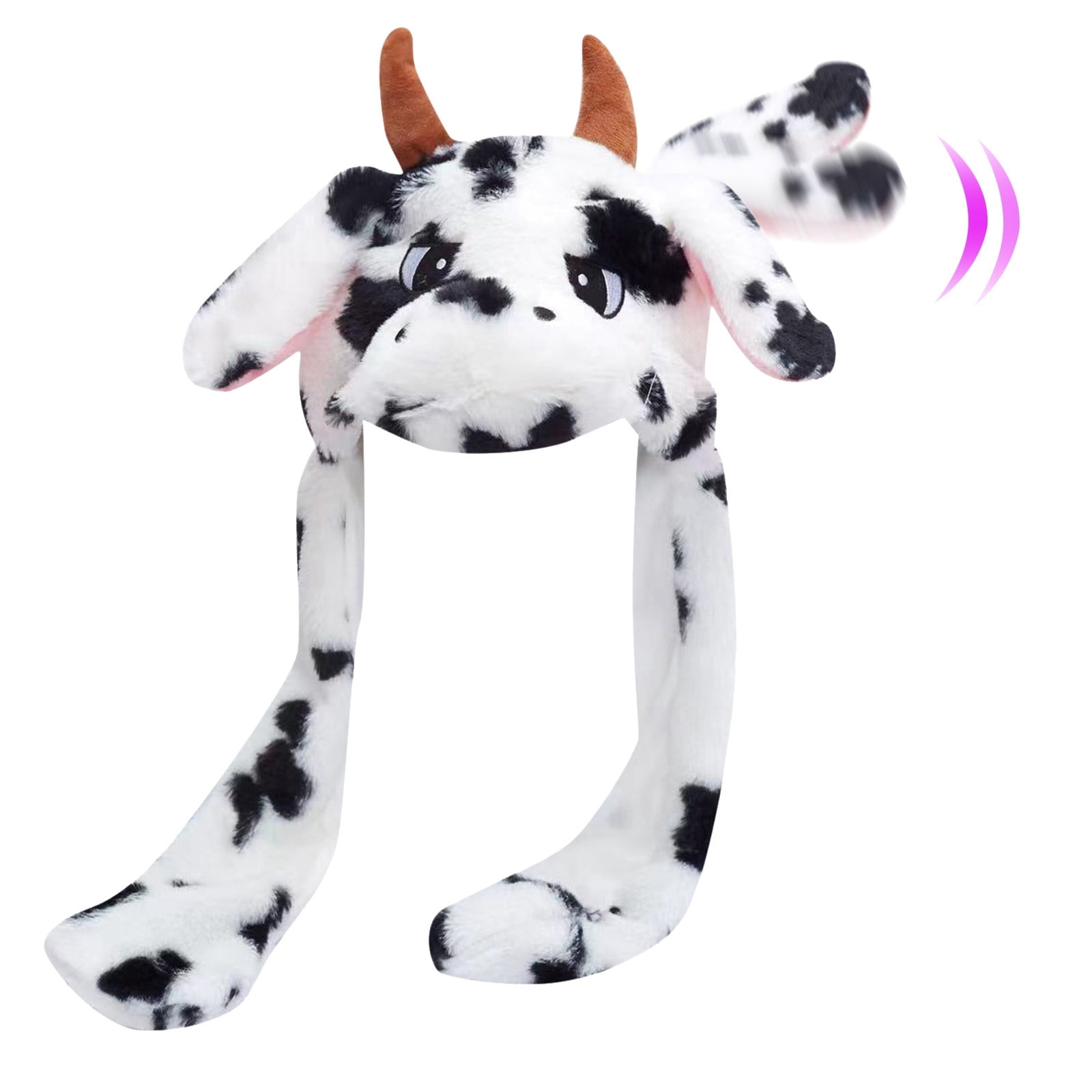 Kids Animal Hat With Plush Moving Ears Jumping Beating Hat Dress Up ...