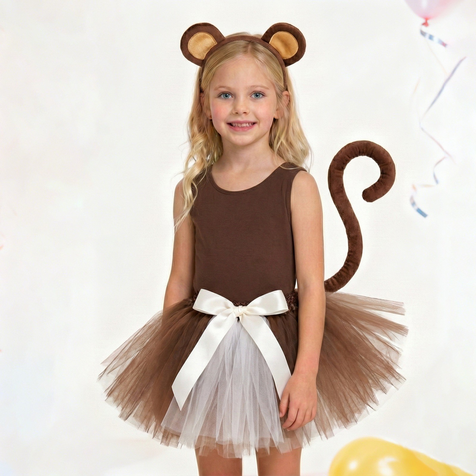 Kids Animal Play Dress Up Three Piece Set Vest Top Tulle Skirt Tutu ...