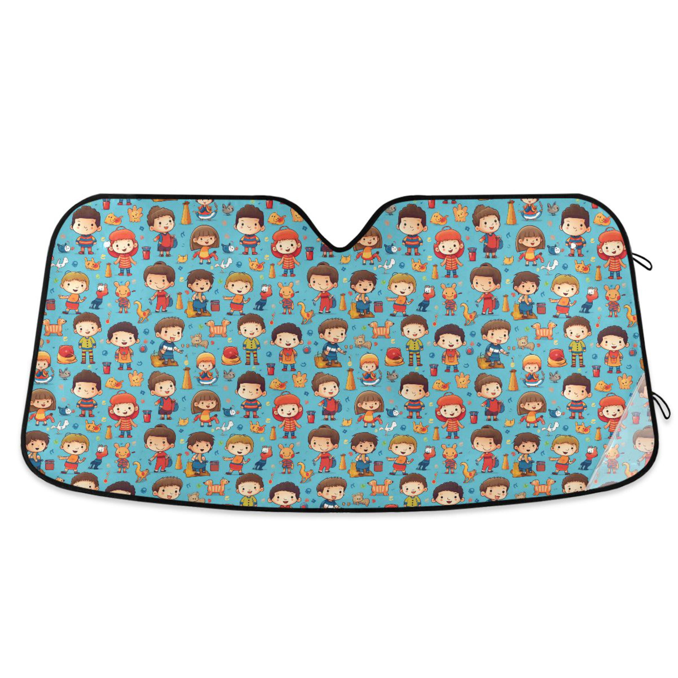 Kids Animal Toys Car Windshield Sun Shade Foldable Car Front Window ...