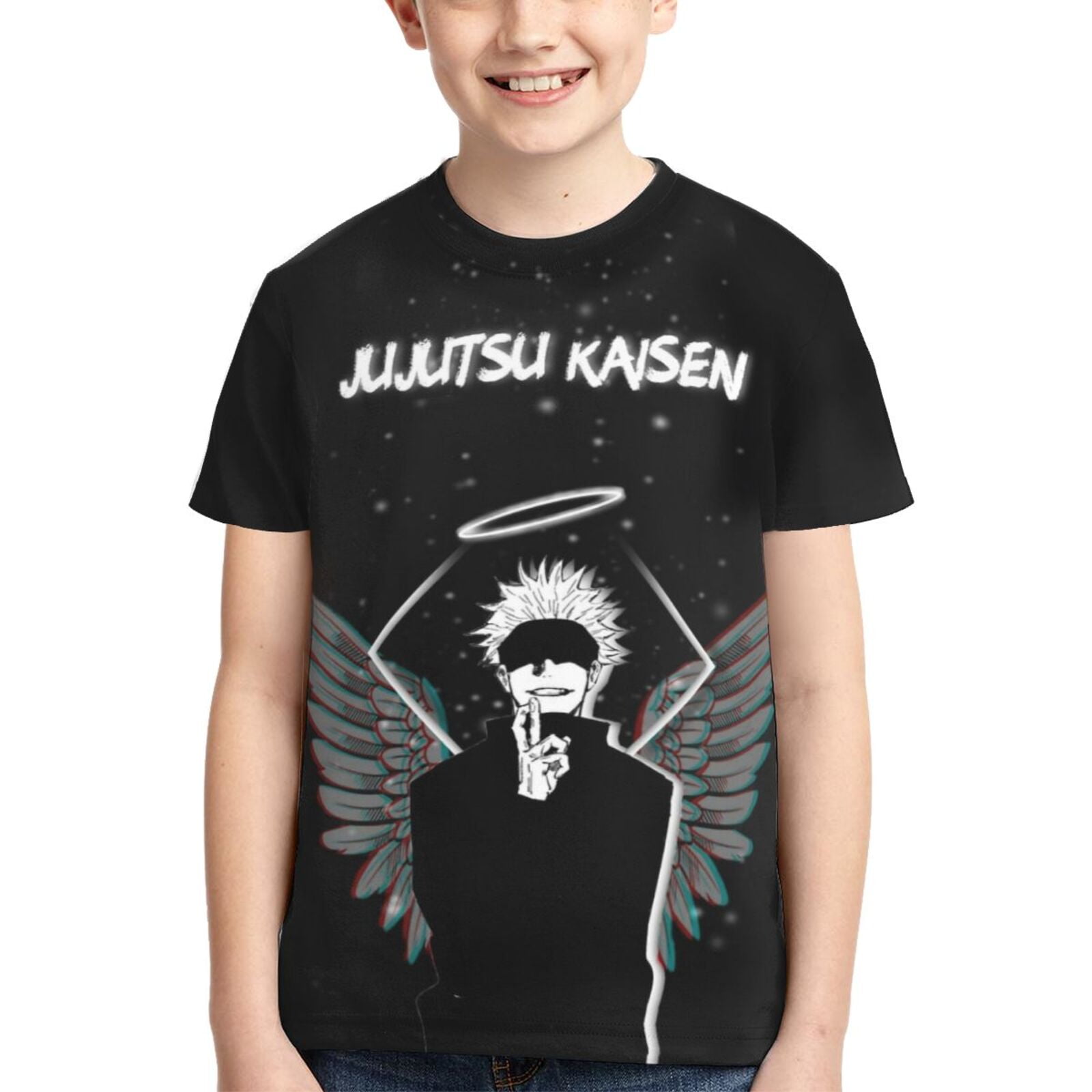 Kids Anime Jujutsu Kaisen Gojo T-Shirts Youth 3D Print Short Sleeve Kid ...