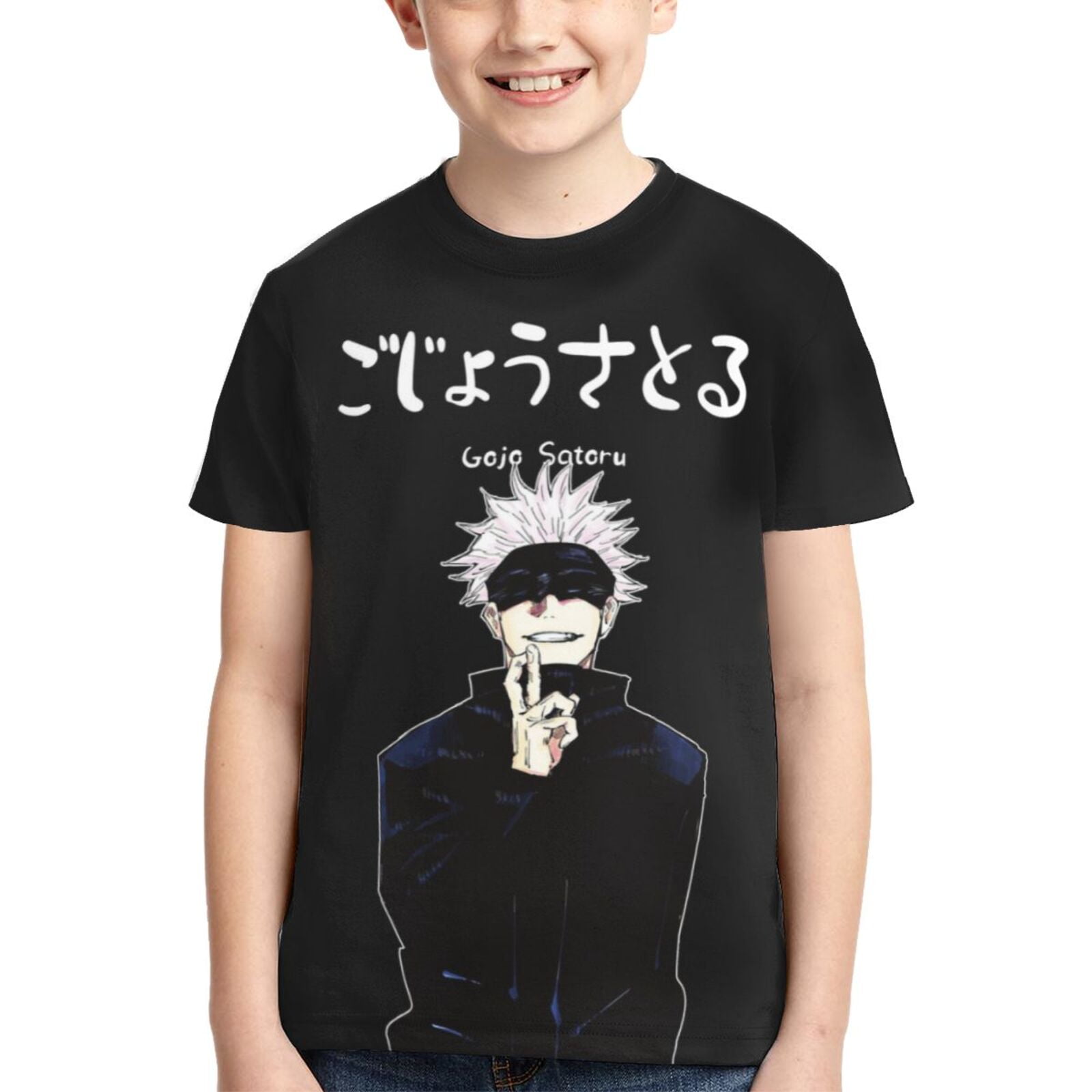 Kids Anime Jujutsu Kaisen Gojo T-Shirts Youth 3D Print Short Sleeve Kid ...
