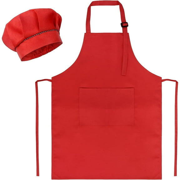24 Pieces kids chef hat and apron Ages 5-12 Kids Apron Children for ...