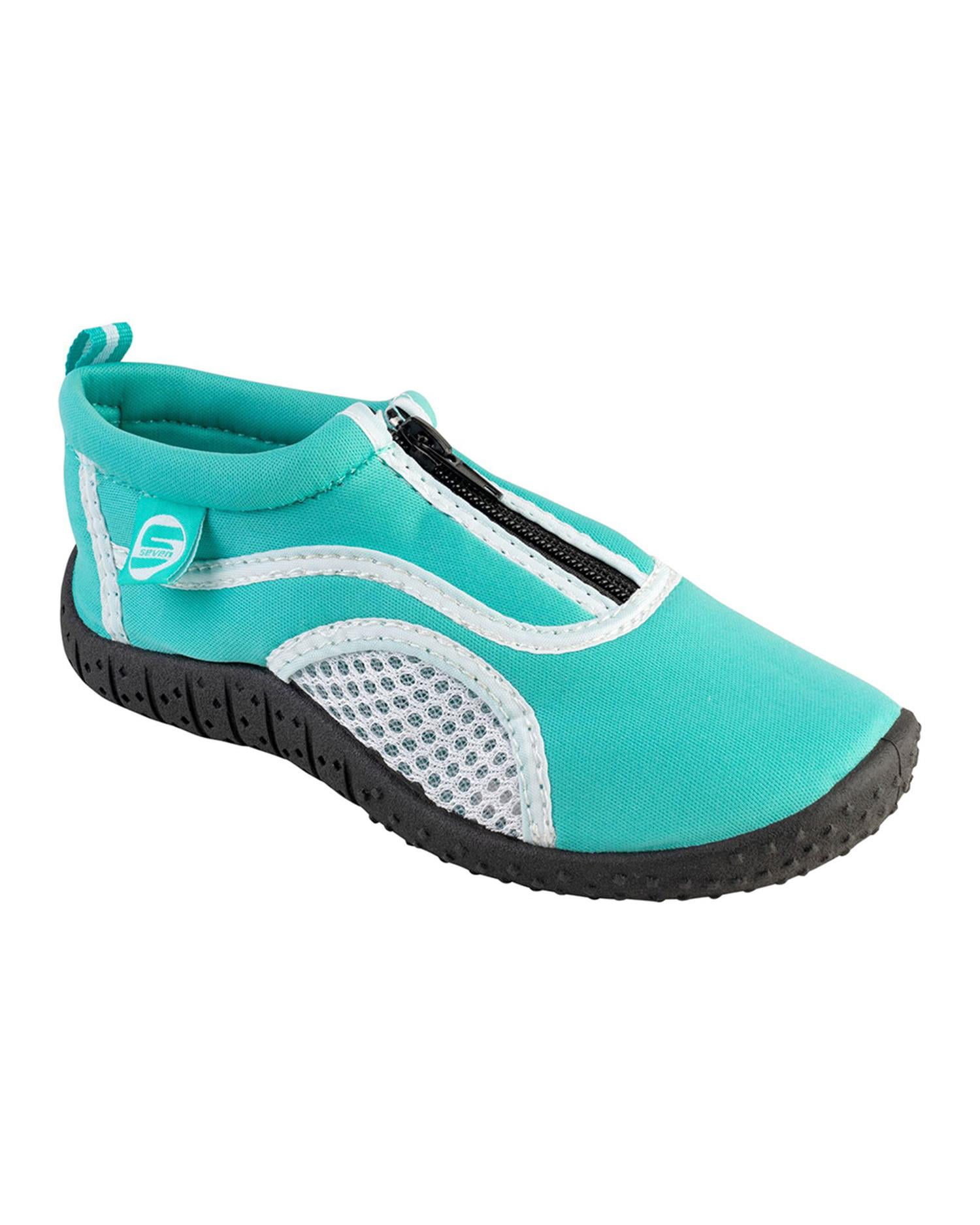 Kids Aqua Sock Wave Water Shoes with Zipper- Waterproof Slip-Ons for ...