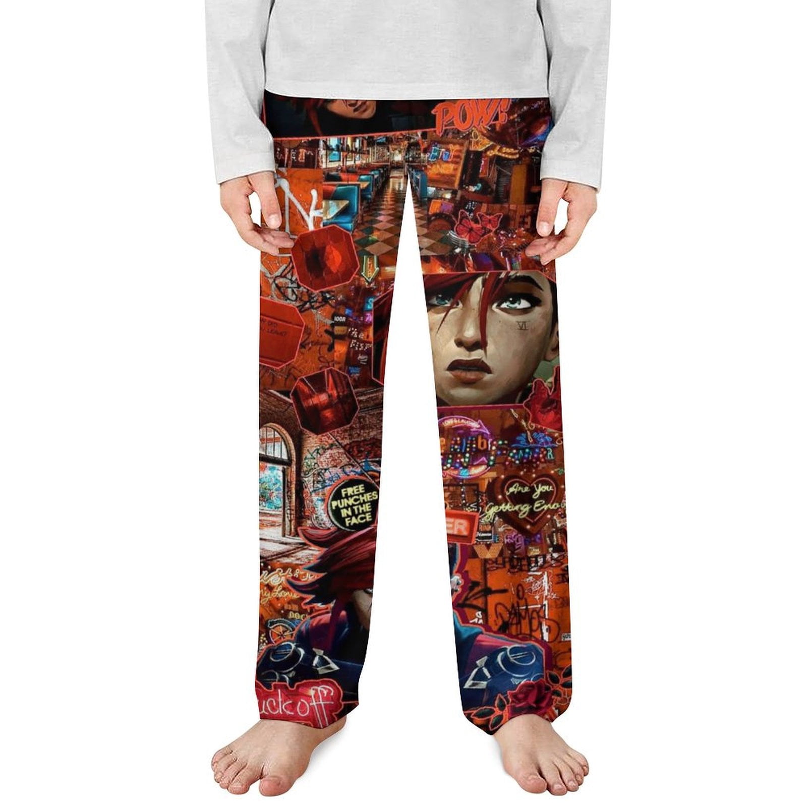 Kids Arc-Ane Pajama Pants Cartoon Long Pj Pants Cute Elastic Waist ...