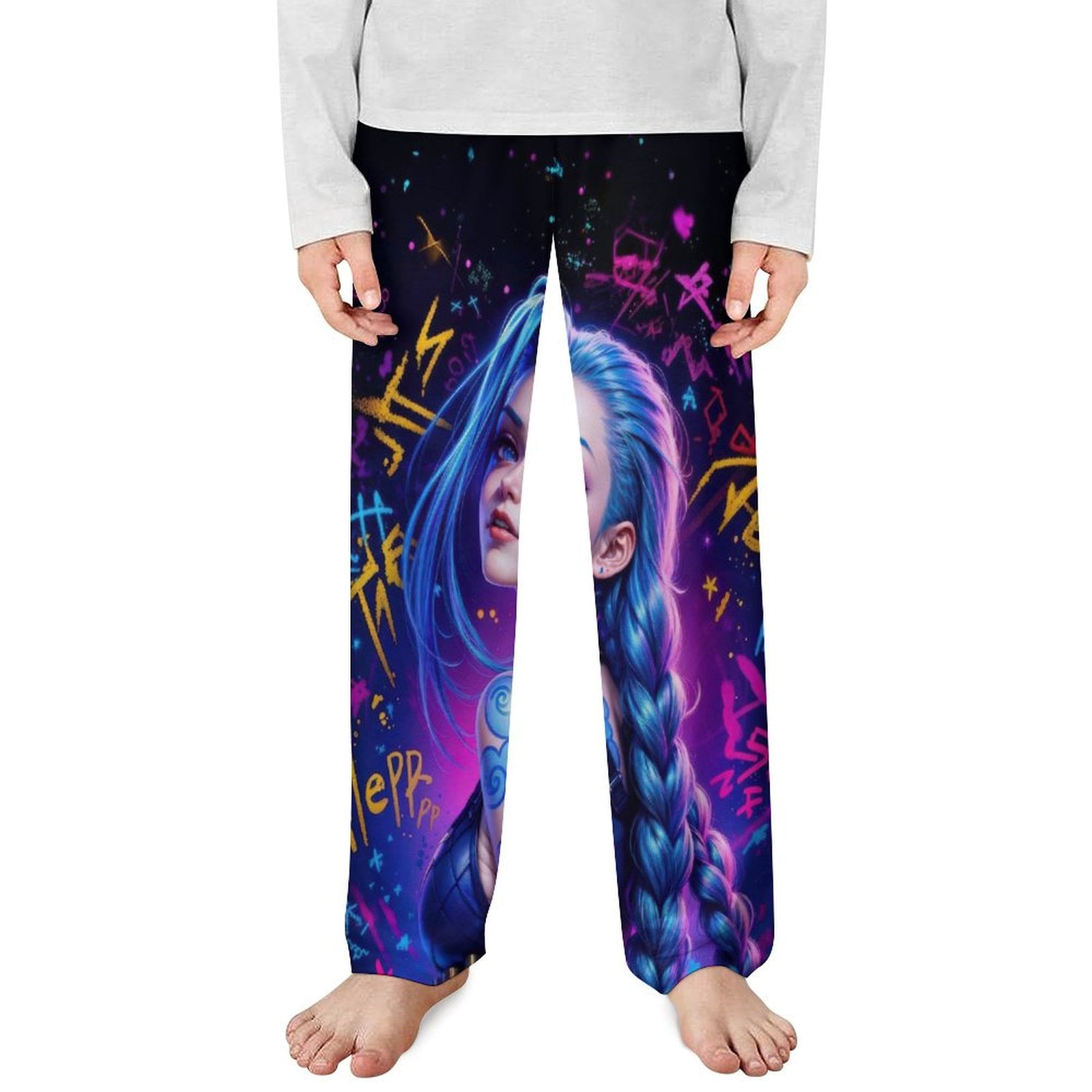 Kids Arc-Ane Pajama Pants Cartoon Long Pj Pants Cute Elastic Waist ...