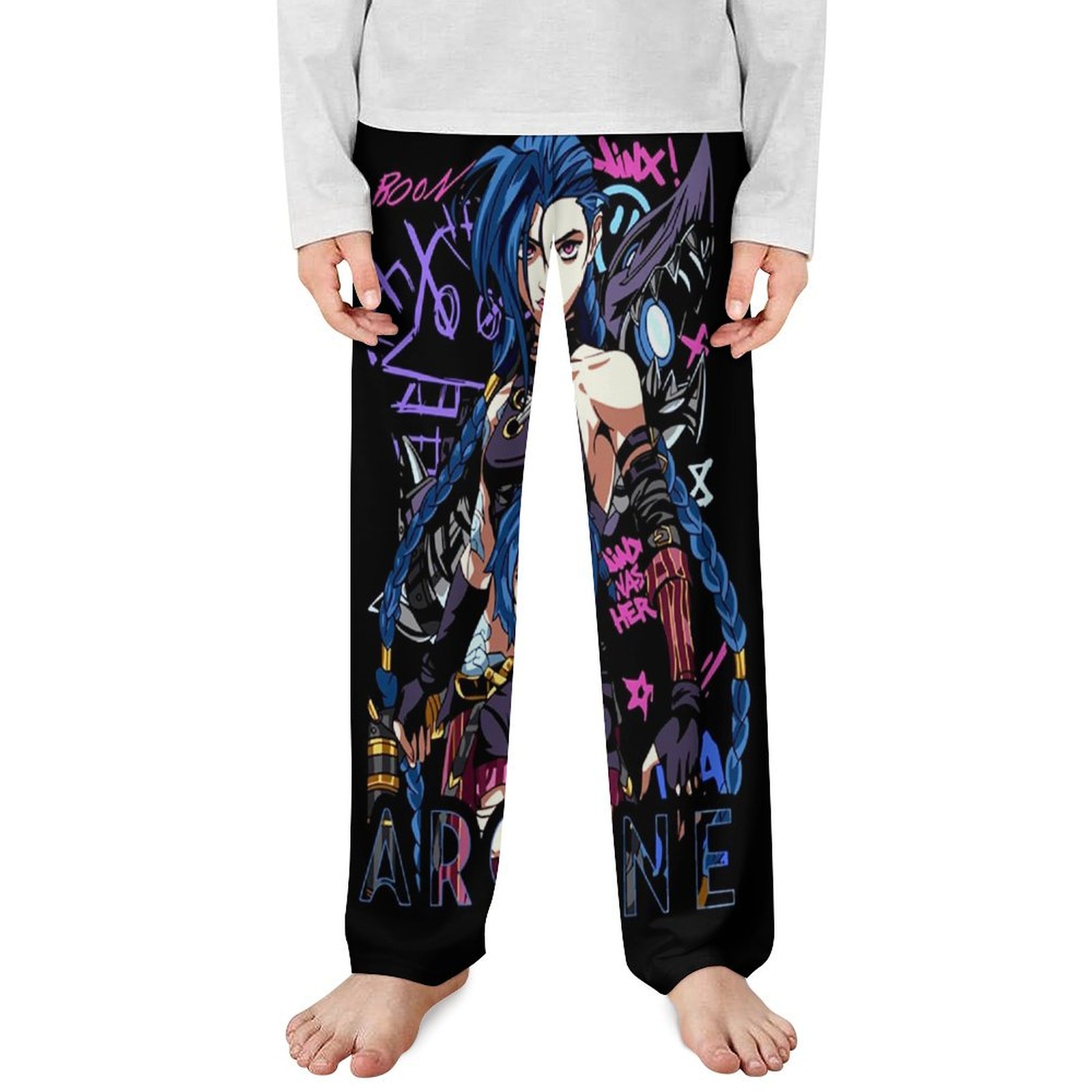 Kids Arc-Ane Pajama Pants Cartoon Long Pj Pants Cute Elastic Waist ...