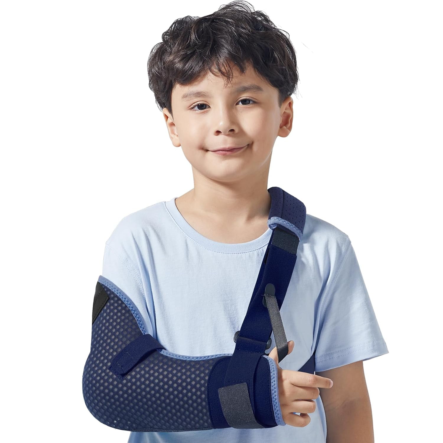 Kids Arm Sling Shoulder Immobilizer with Waist Strap -Ventilated ...