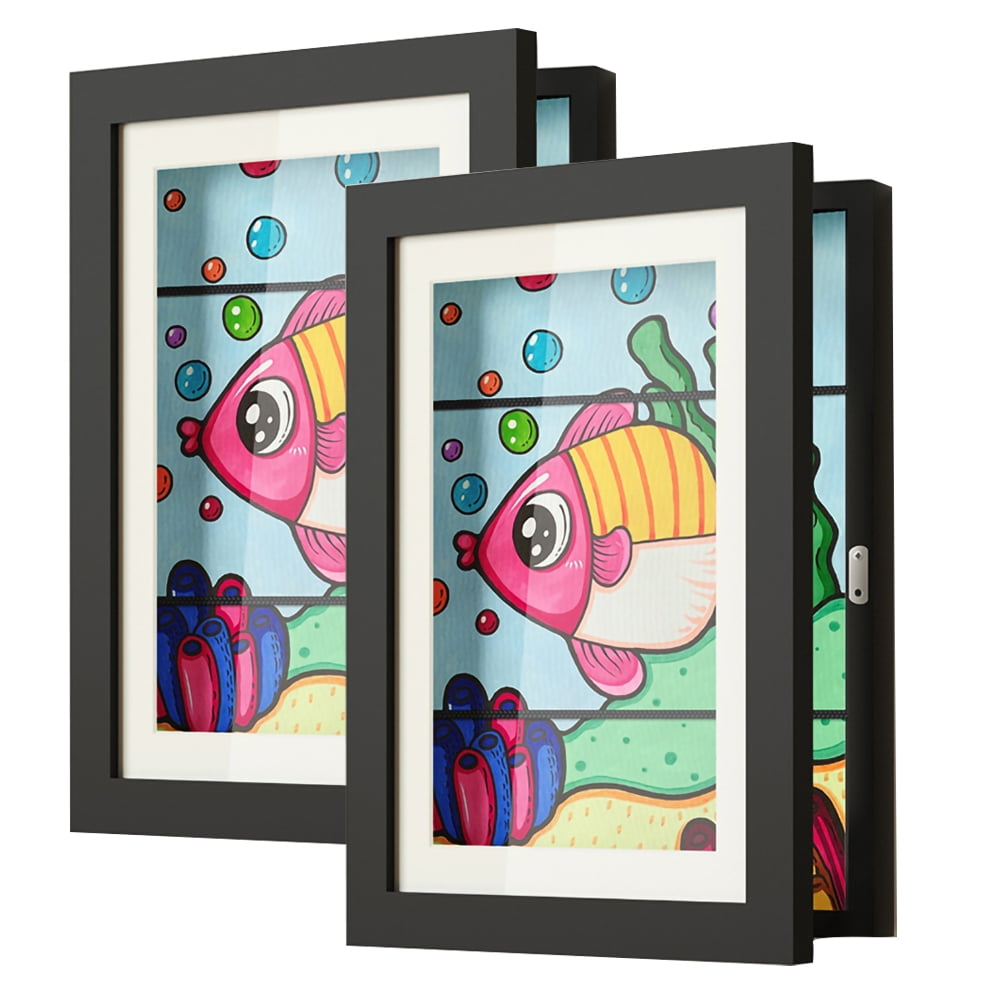 Kids Art Frame 2-Pack, Acrylic Children's Photo Display, Front Opening ...