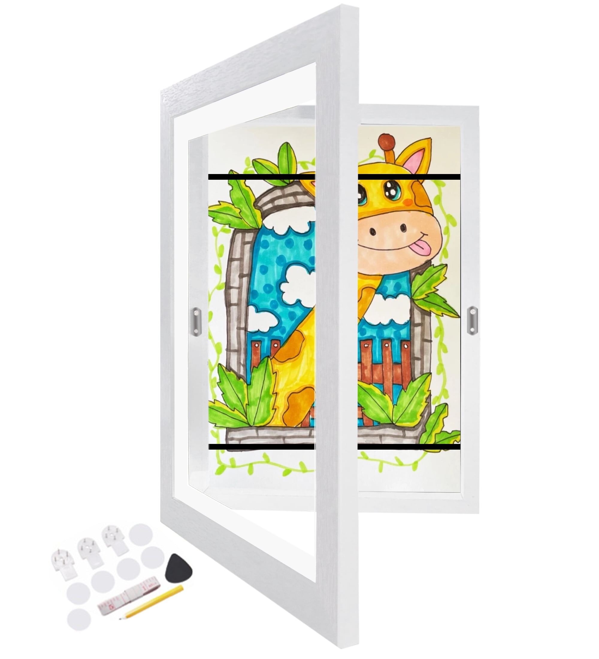 ATOBART Kids Artwork Frames | Front Opening A4 Size | Acrylic+MDF ...