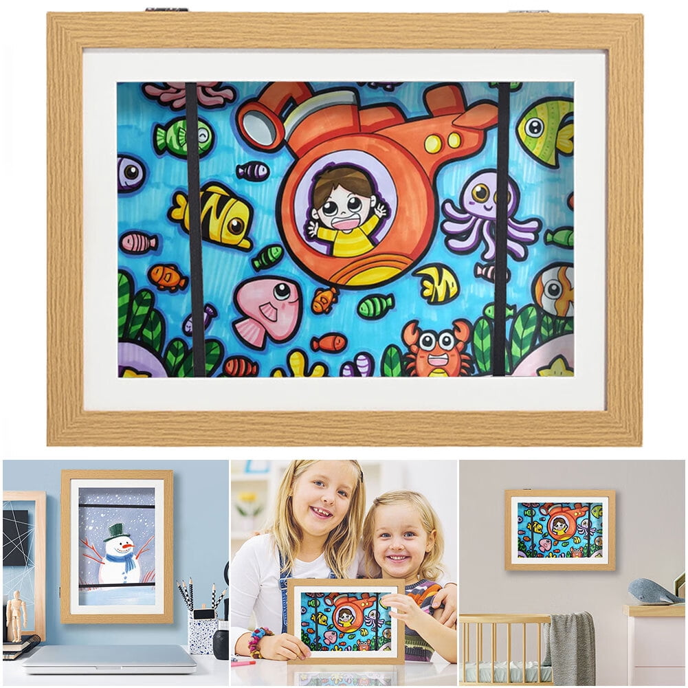 Kids Art Frame, Art Display Frame, Flip-Top Picture Storage Frame ...