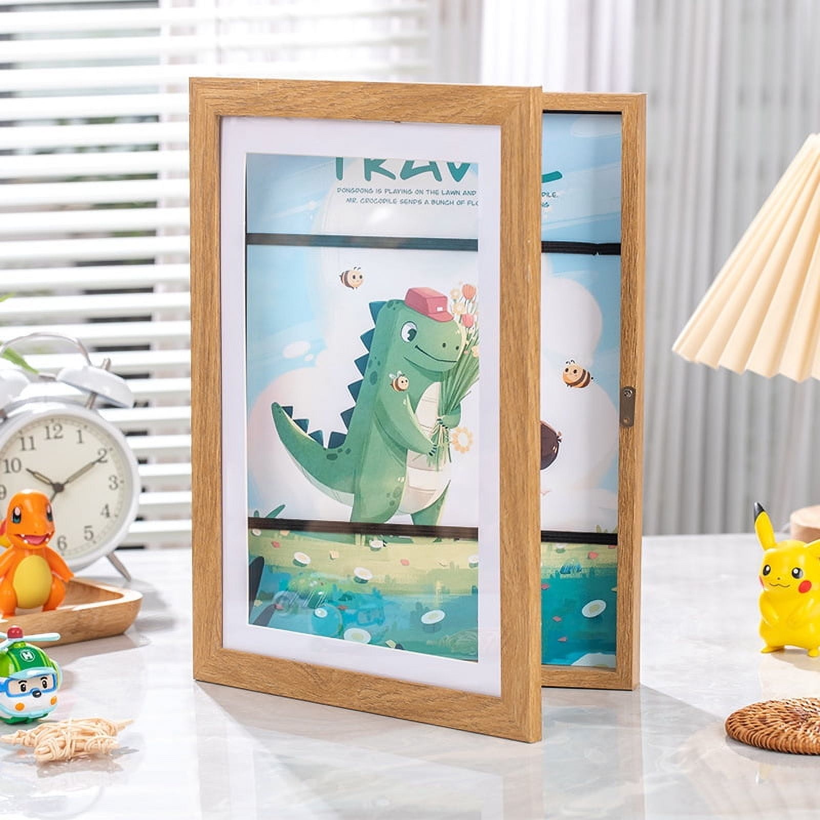 Kids Art Frame Magnetic Flip Frame - Multi-Size Kids Art Display for ...