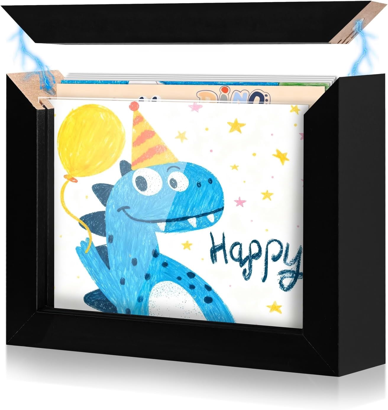 Kids Art Frame - Magnetic Front Opening Display Holds 150+ Sheets | 4x6 ...
