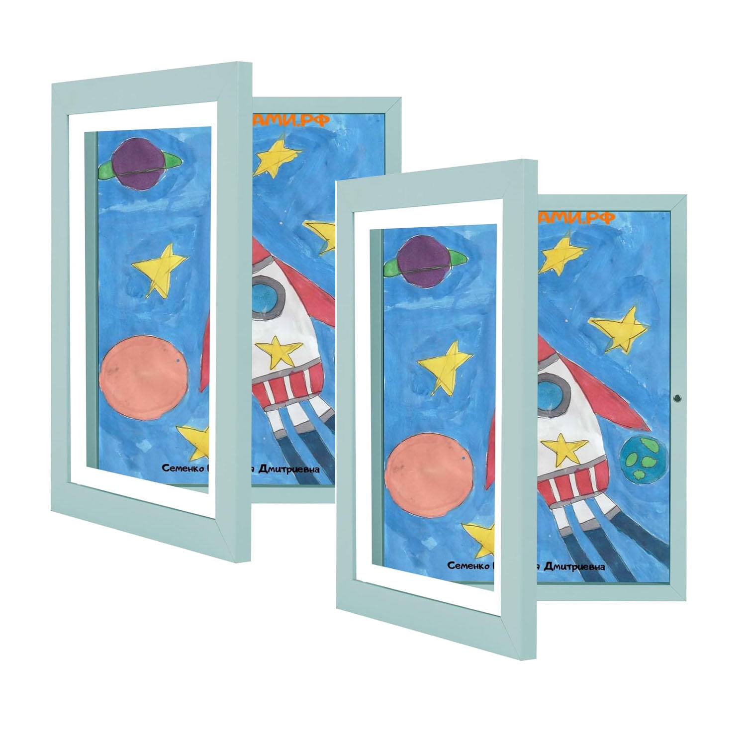 Kids Art Frames, 8.5x11 Front Opening Kids Artwork Frames Changeable ...
