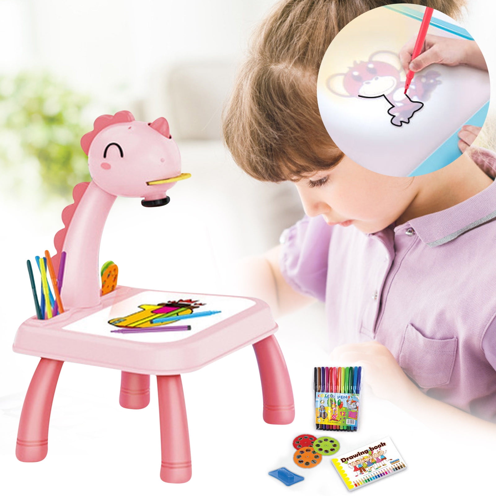 Kids Art Projector Drawing Toy Set - Educational Tracing Projector with ...