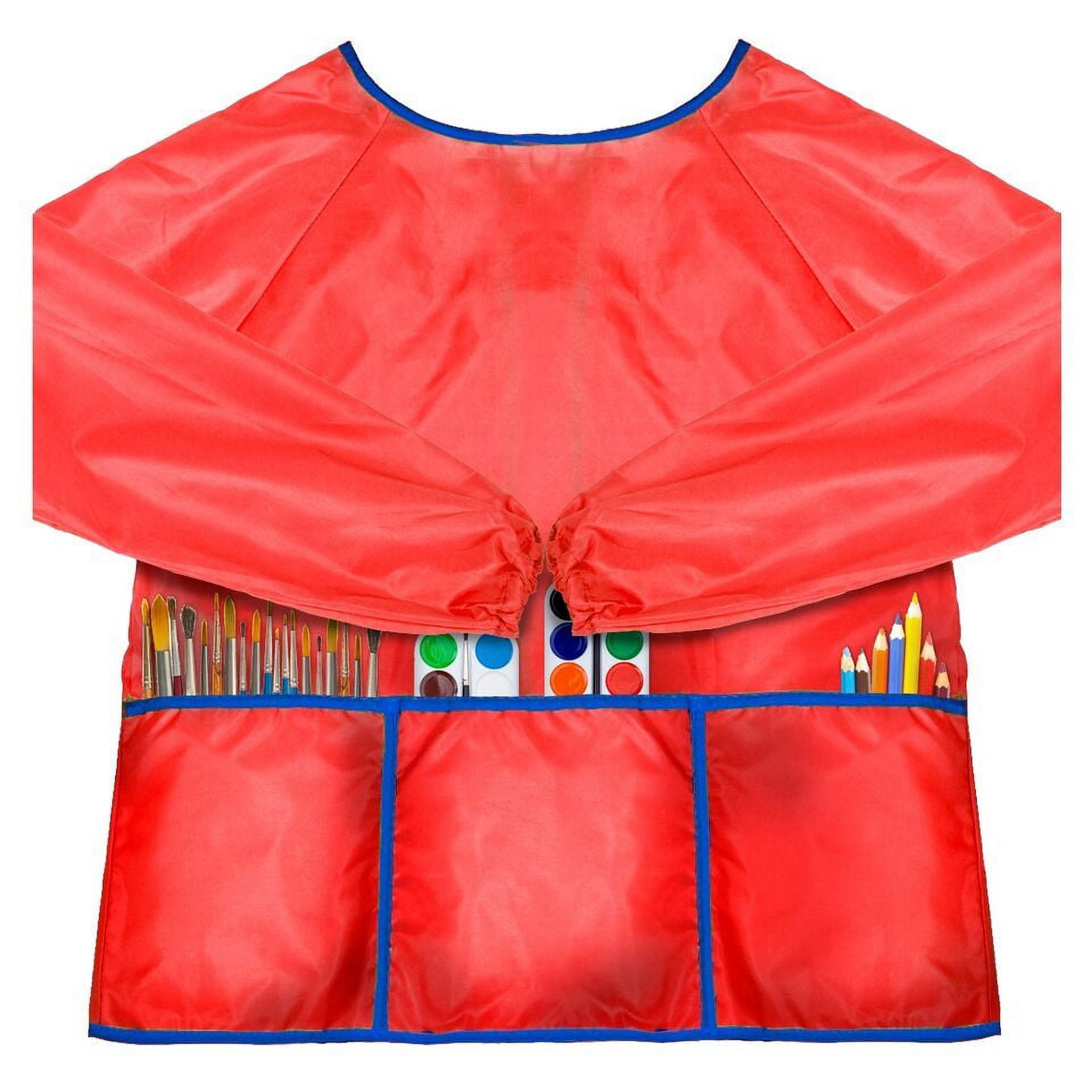 Kids Art Smock Long Sleeve Painting Aprons Waterproof and Paint ...