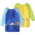 Kids Art Smocks, Painting Apron Artist Smock with Sleeve and 3 Pockets ...