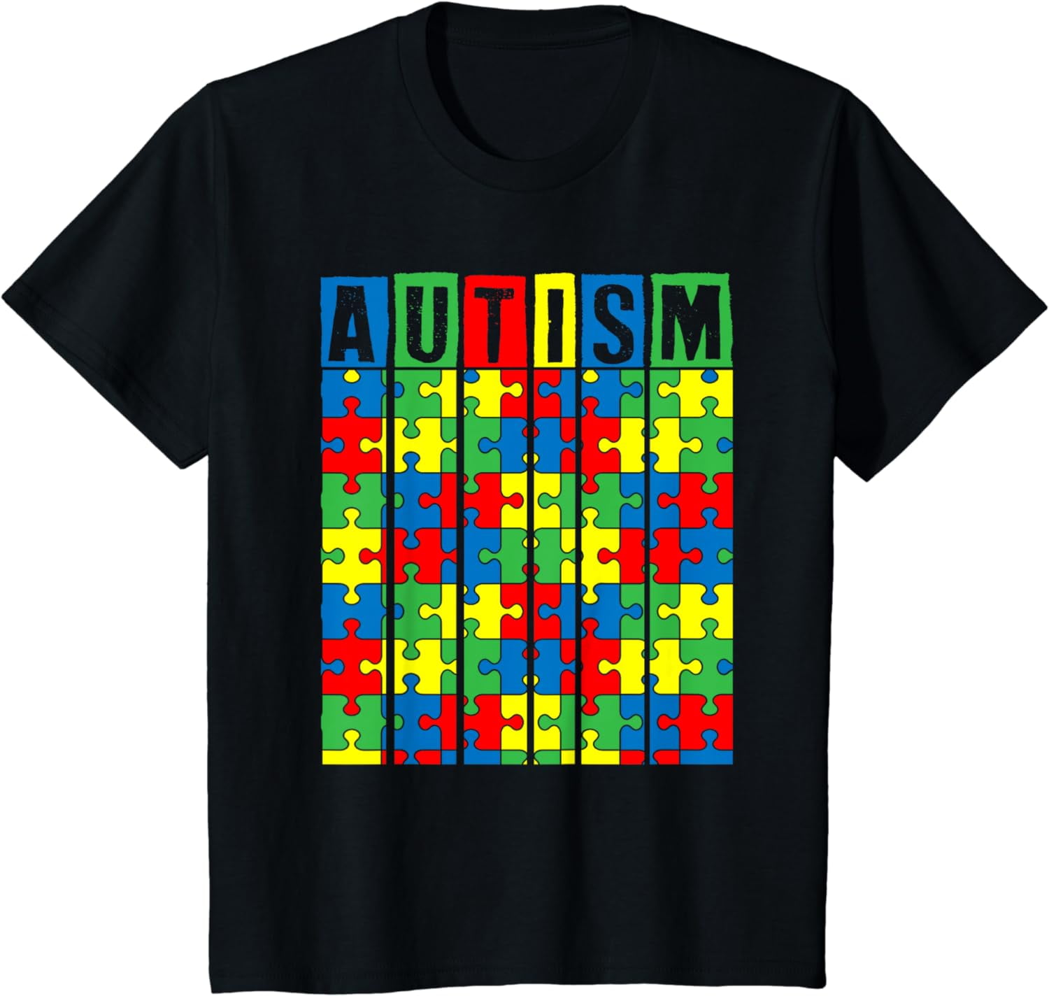 Kids Autism Awareness Puzzle Piece Autistic Boys Girls Kids T-Shirt ...