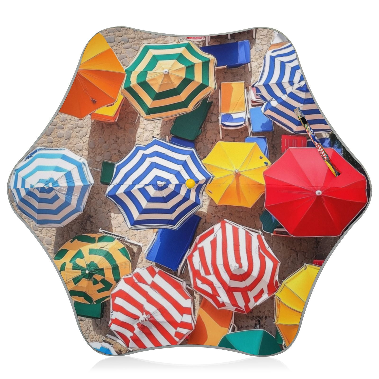 Kids Automatic Open/Close Long Handle Umbrella with Reflective Strips ...