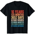Kids Awesome 10 Years Old Kids 10th Birthday Boy 120 Months 10-YO T ...