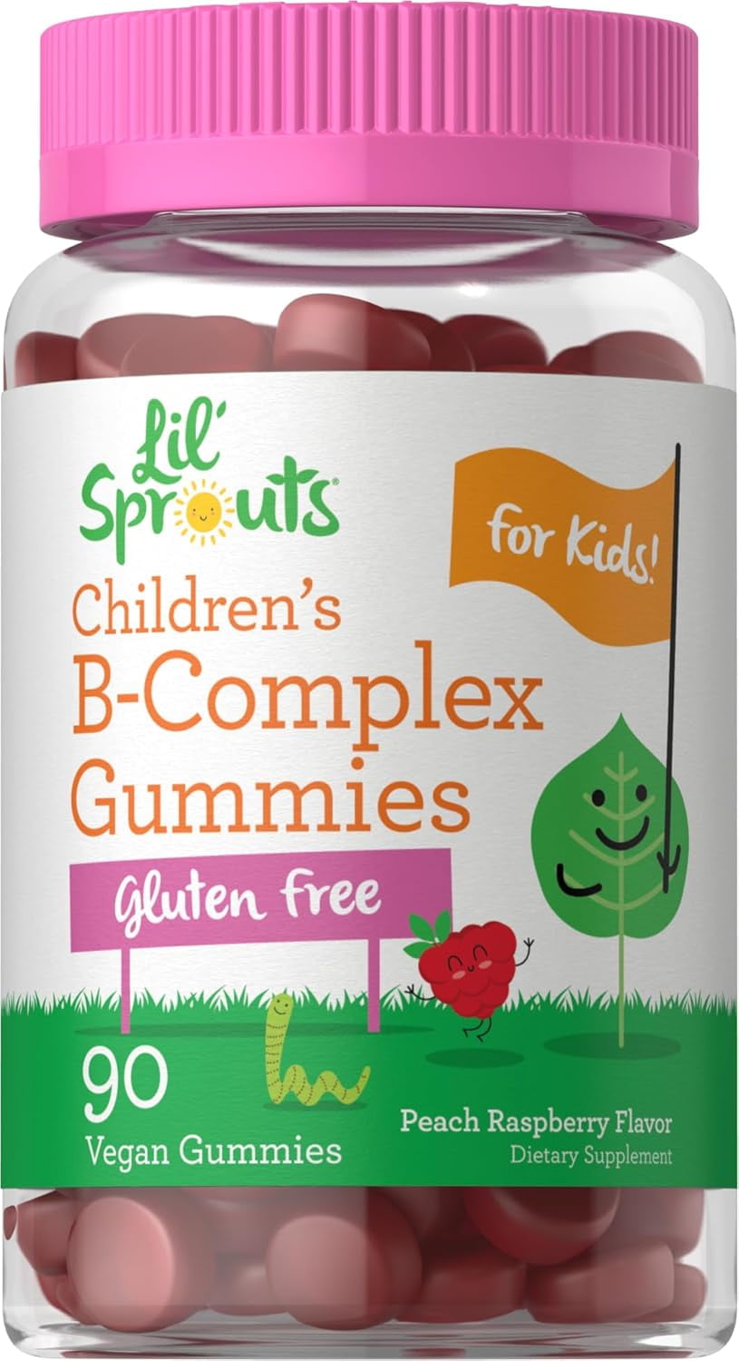 Kids B Complex | 90 Gummies | Peach Raspberry Flavor | Non-GMO, Gluten ...