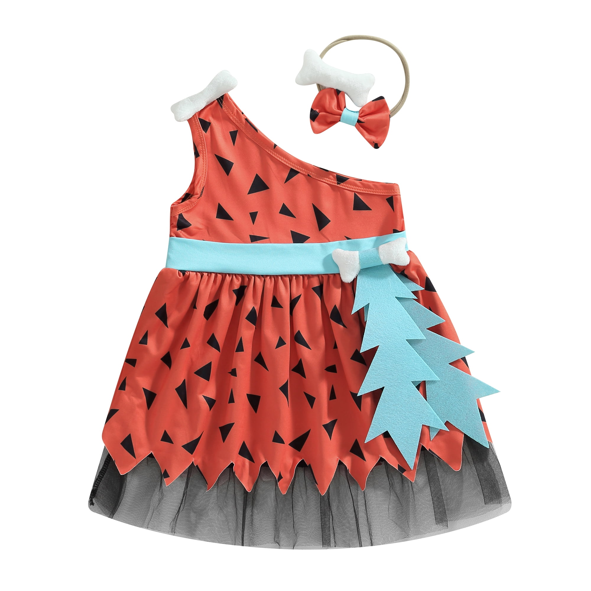 Kids Baby Bam Bam Costume Caveman Cavegirl Stone Age Costume for Girl ...