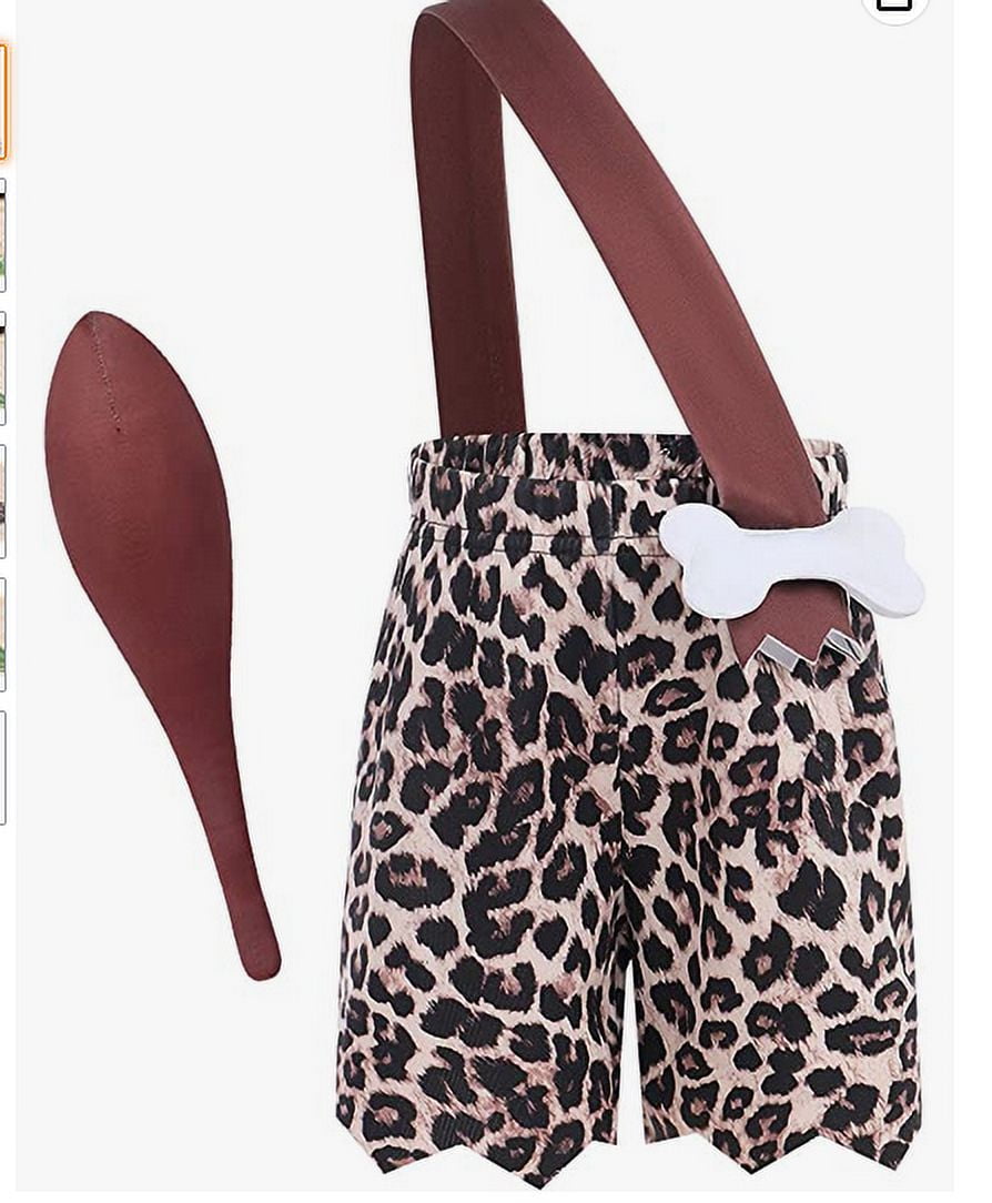 Kids Baby Bam Bam Costume Caveman Cavegirl Stone Age Costume for Girl ...