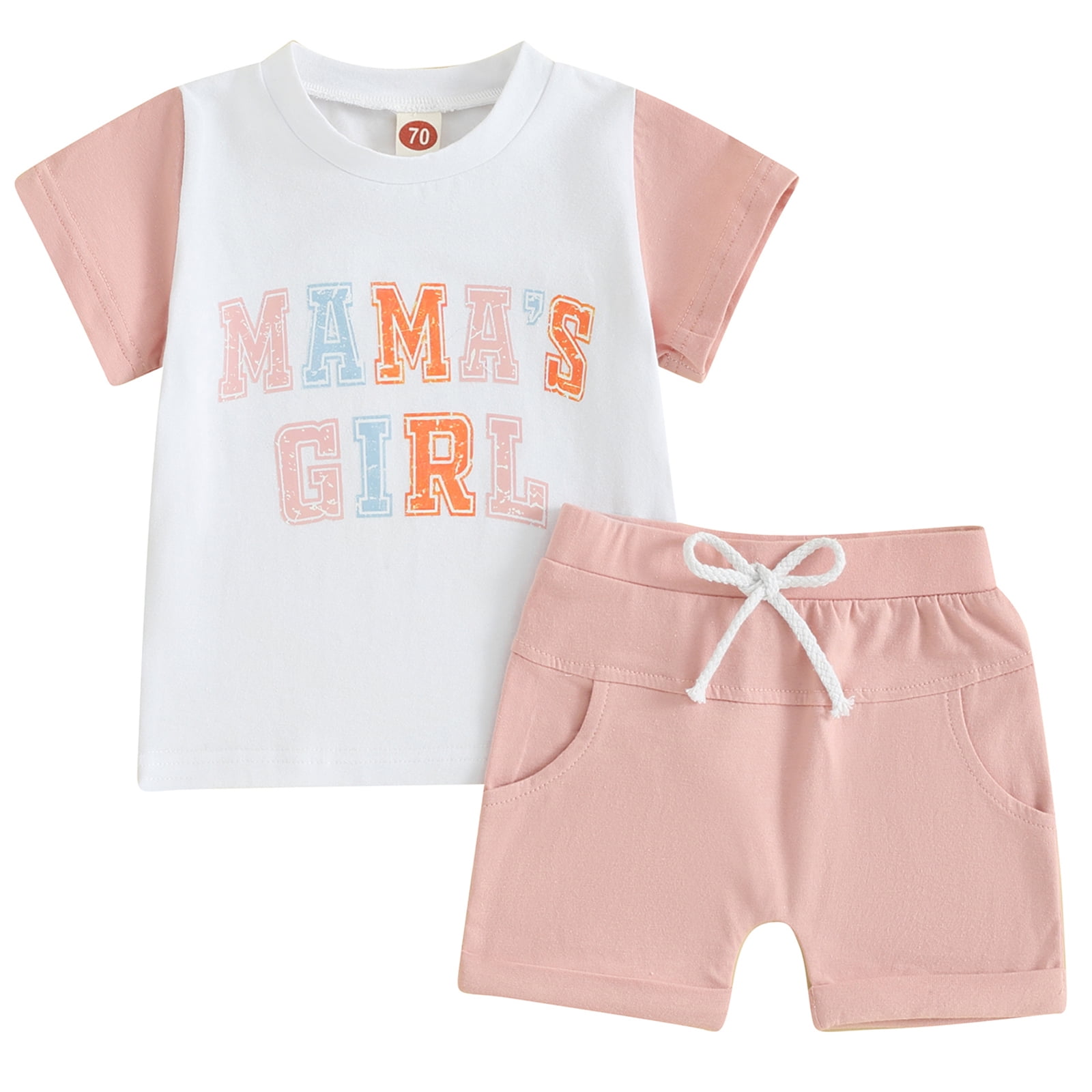 Kids Baby Boys Outfits Shorts Set Short Sleeve Letters Print T-shirt ...