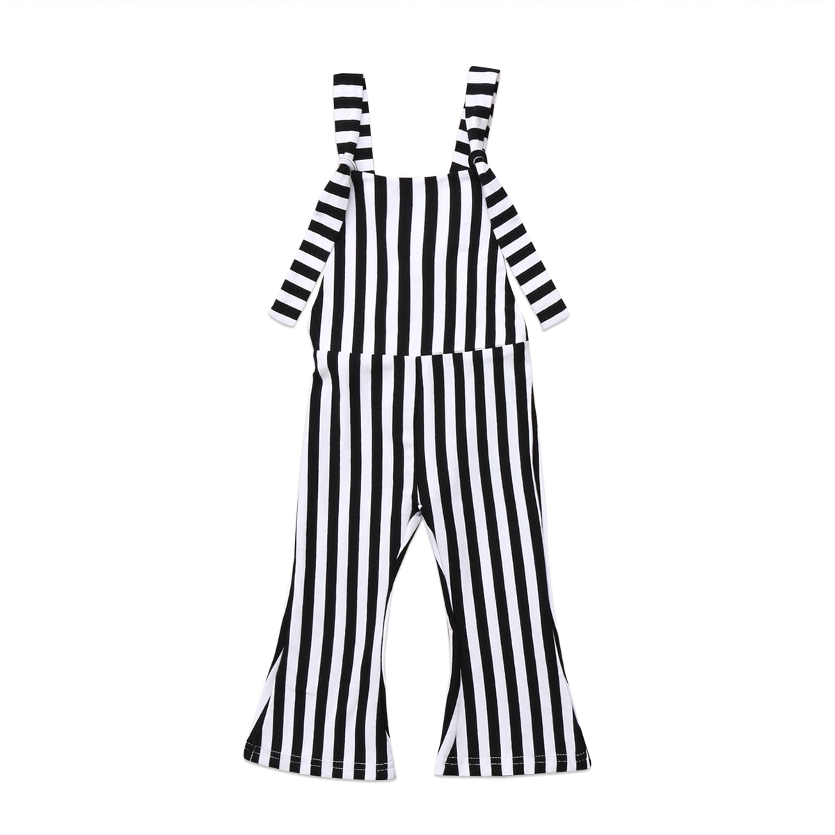 Kids Baby Girl Stripes Bell-Bottom Jumpsuit Romper Overalls Pants ...